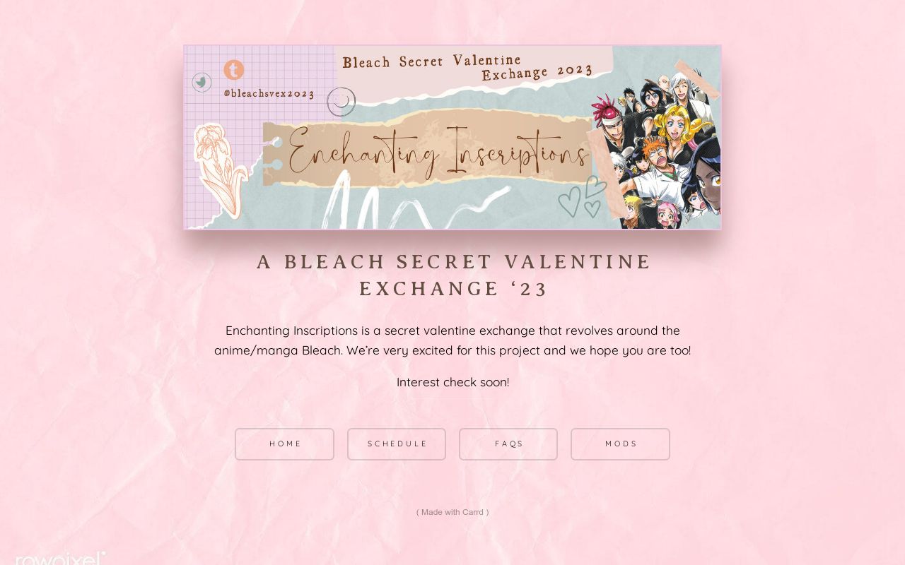Enchanting Inscriptions: Bleach Secret Valentine Exchange 2023